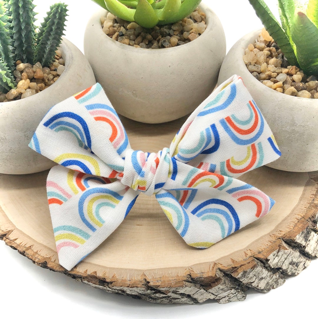 Bright Rainbow Bow | 20 Styles | Schoolgirl Bow, Tuxedo Bow, Sailor Bow ...
