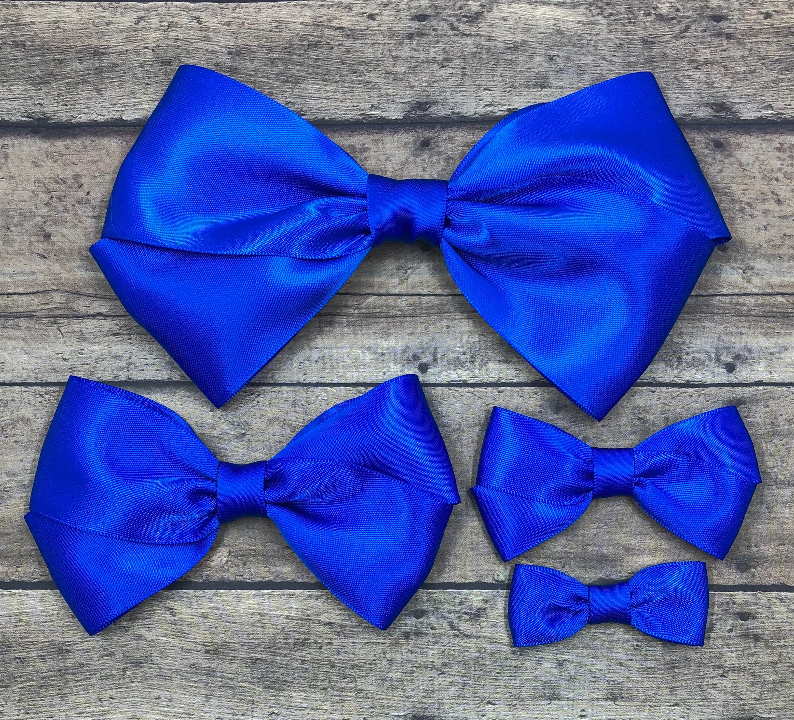 Royal Blue Satin Bow Royal Blue Hard Headband Bright Blue | Etsy