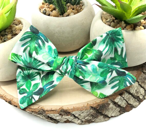 Palm Leaves Bow 20 Styles Schoolgirl Bow Summer Bow | Etsy