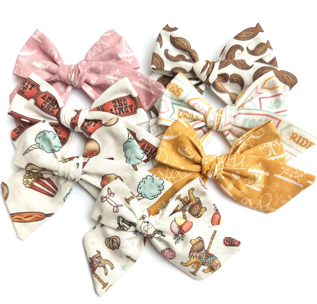 Circus Bow, You Choose 1 20 Styles Summer Fair Carousel Carnival ...
