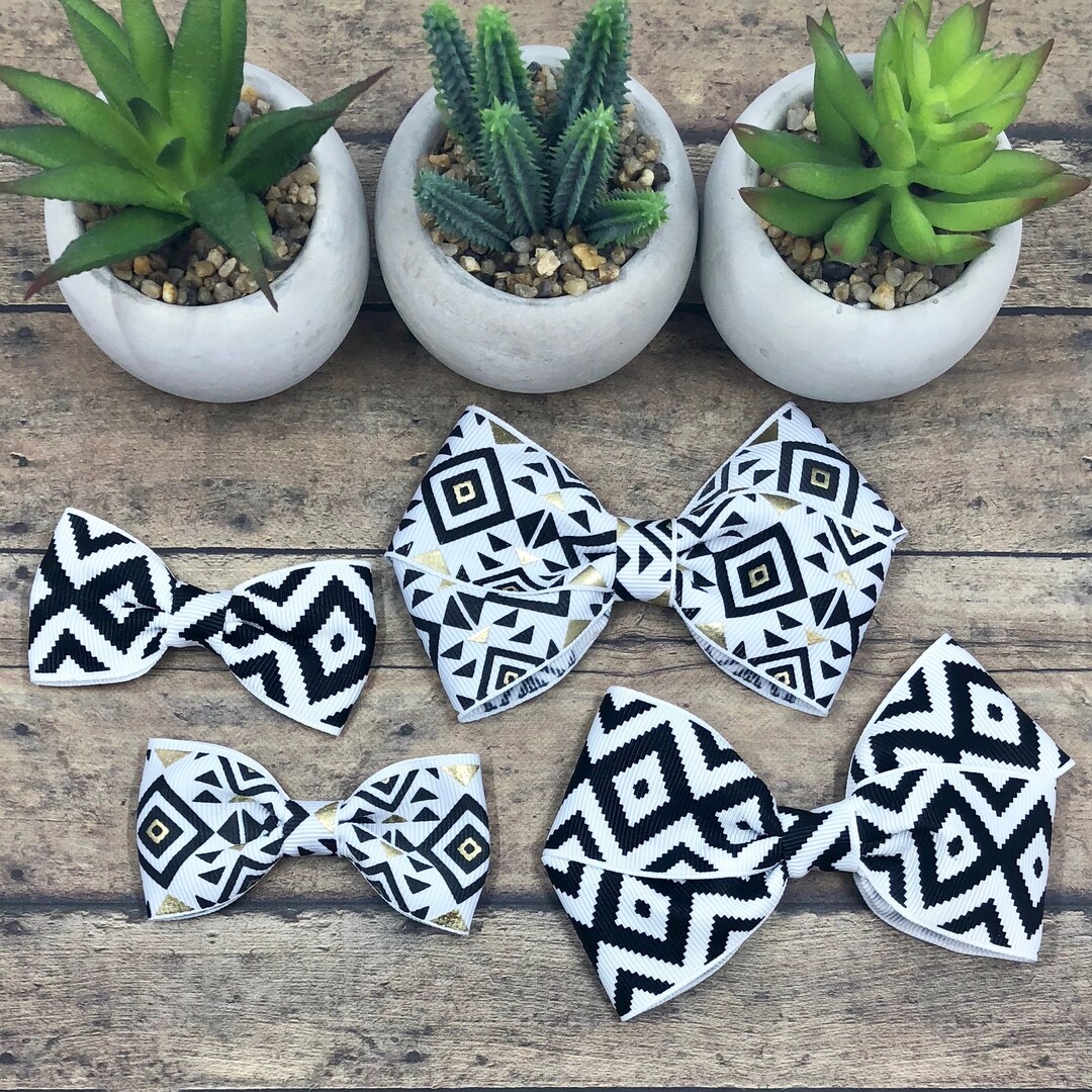 Aztec Bow on Nylon, Clip or Hard Headband; Aztec Hair Bow, Aztec ...