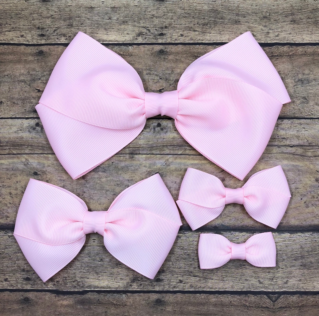 Light Pink Hair Bow, Light Pink Hard Headband, Pink Bow, Pink Hair Bow ...