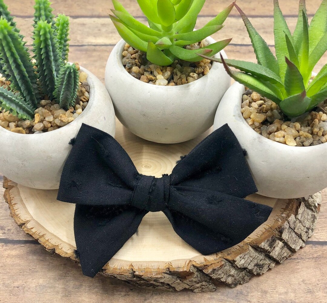 Black Swiss Dot Bow | 20 Styles | Dotted Swiss, Spring Bow, Schoolgirl ...