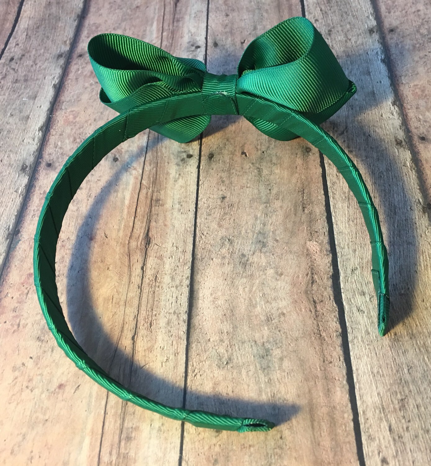Forest Green Bow on Hard Headband Forest Green Headband | Etsy