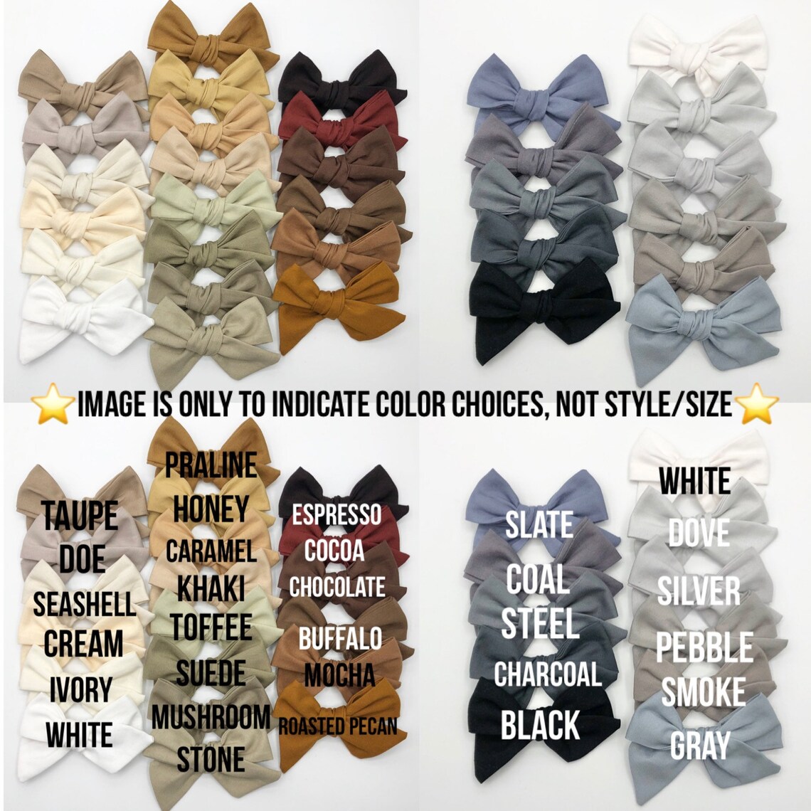 150 Colors Sailor Bow Large Hand Tied Bow Solid Hair | Etsy