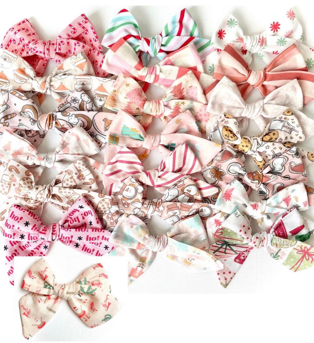 Pink Christmas Bow, You Choose One! | 20 Sizes/styles| Schoolgirl Bow ...
