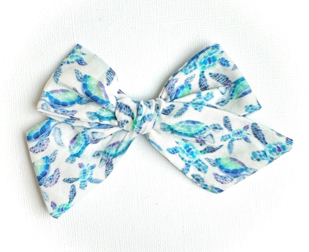 Sea Turtle Bow | 20 Styles | Summer Watercolor Bow, Schoolgirl Bow ...