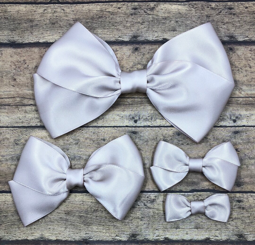 Tan Satin Bow, Tan Hair Bow, Large Tan Bow, Small Tan Bow, Tan Headband ...