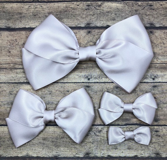 Tan Satin Bow Tan Hair Bow Large Tan Bow Small Tan Bow Tan | Etsy