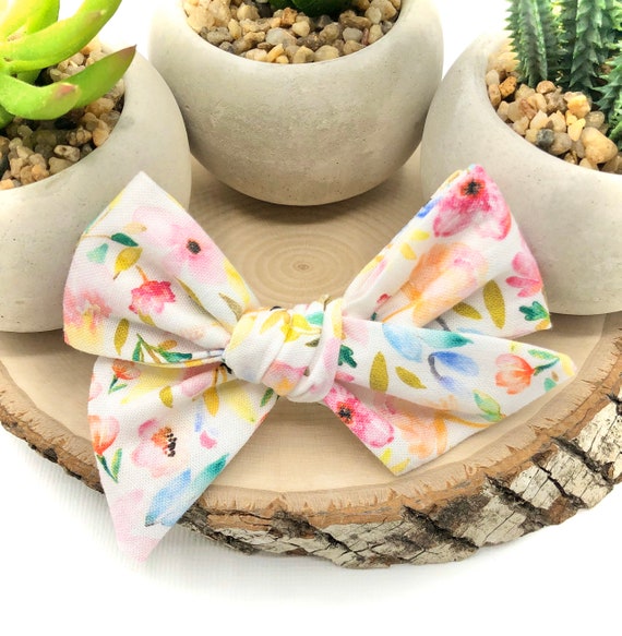 Bright Watercolor Floral Bow 20 Styles Summer Floral Bow - Etsy