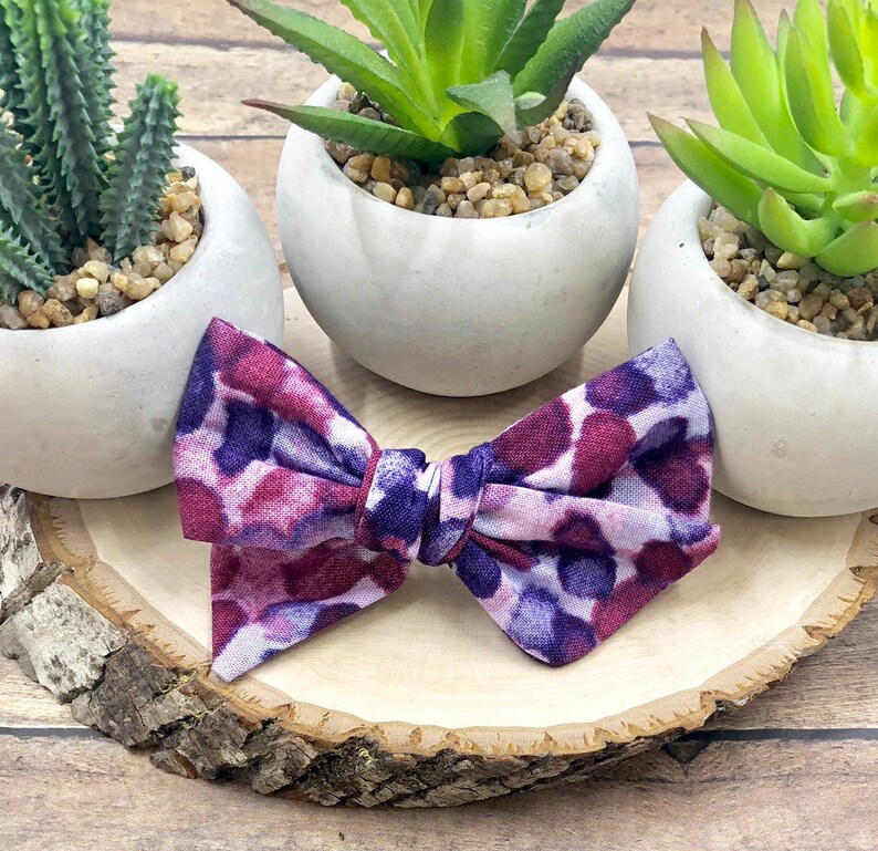 Purple Watercolor Bow 20 Styles Purple Dot Bow Schoolgirl - Etsy