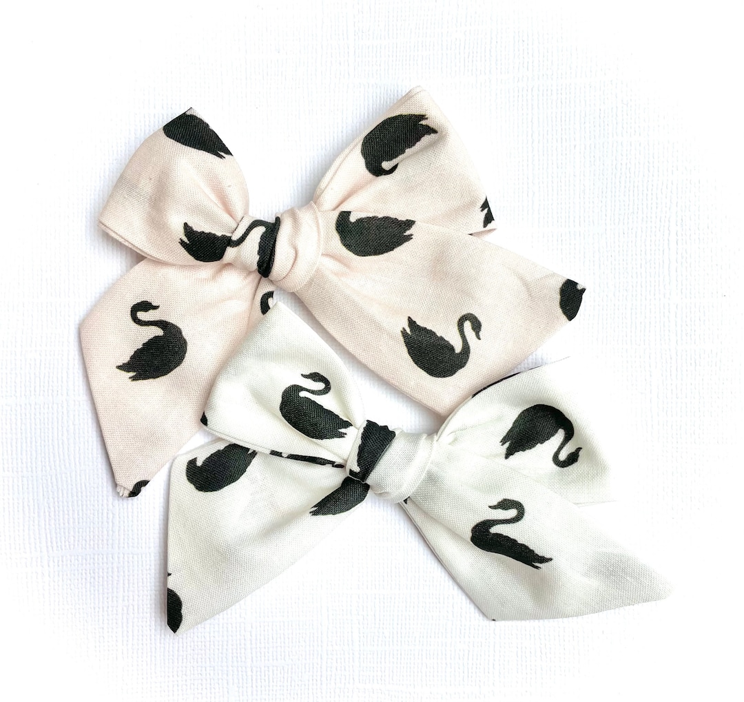 Black Swan Bow, You Choose 1! | 20 Styles | Black and White Bow ...