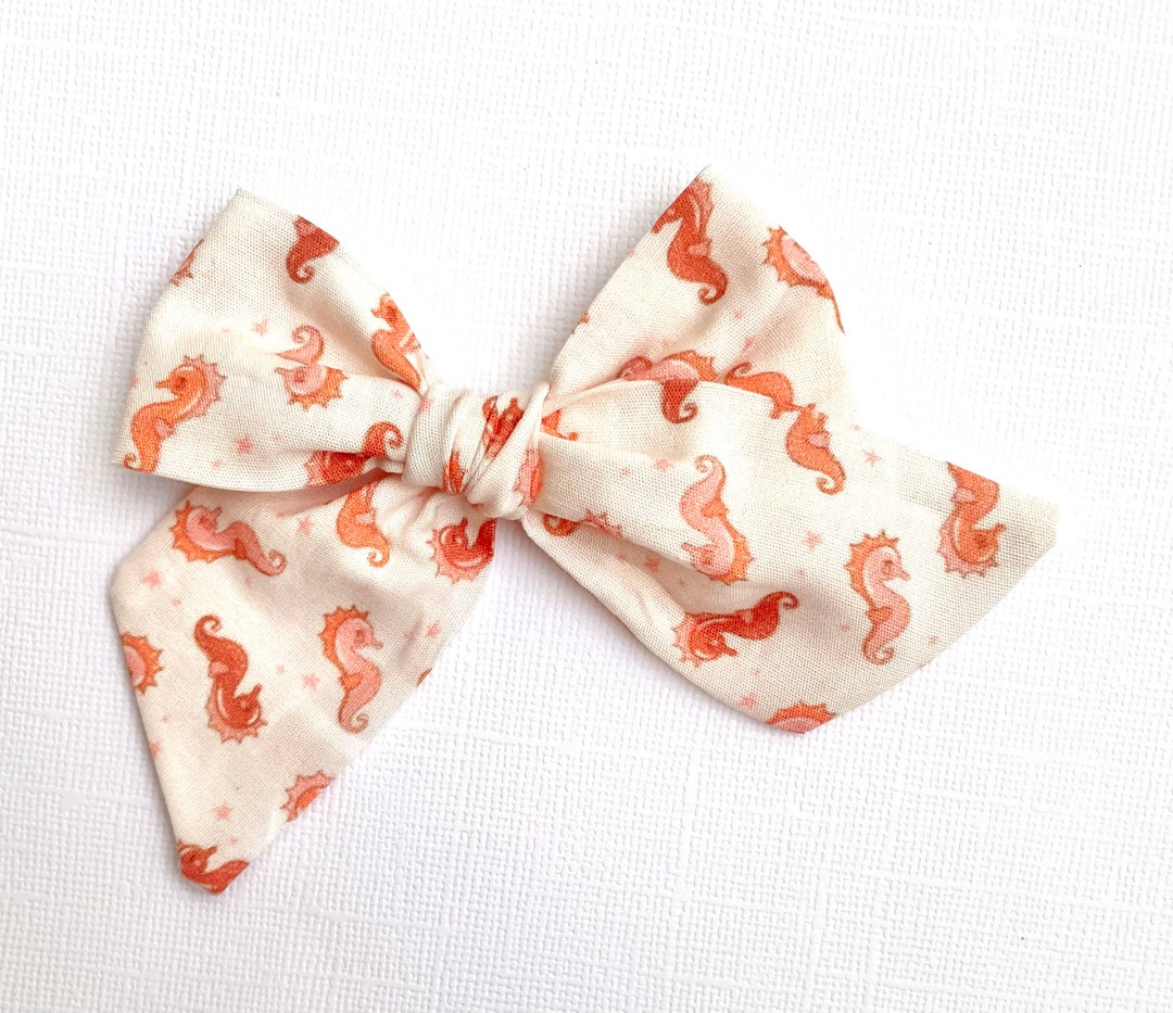 Seahorse Bow | 20 Styles | Under the Sea Ocean Bow, Summer Schoolgirl ...