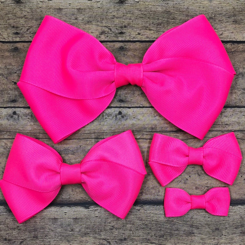 Large Pink Bows - Etsy