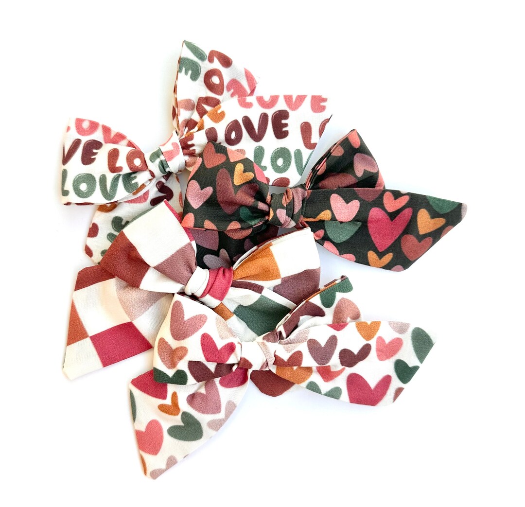 Valentine Boho Bow, You Choose One! | 20 Sizes and Styles | Schoolgirl ...