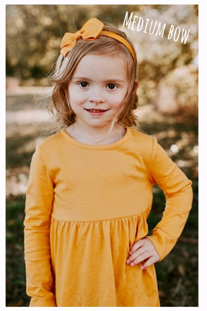 Yellow Bow on Hard Headband Yellow Headband Solid Yellow - Etsy