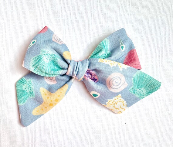 Purple Seashell Bow 20 Styles Starfish Mermaid Beach Bow - Etsy