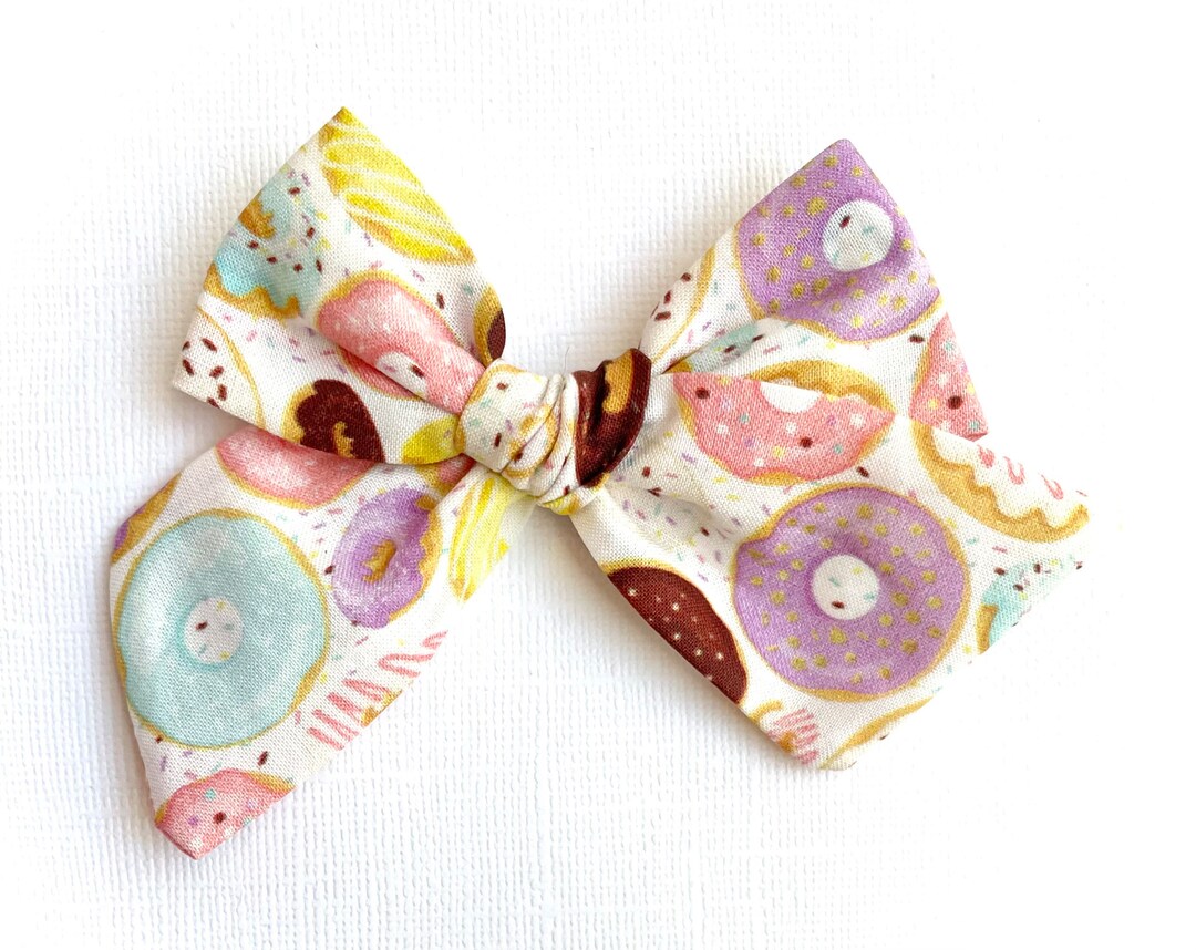 Pastel Donut Bow | 20 Styles | Sprinkle Birthday Bow, Schoolgirl Sailor ...
