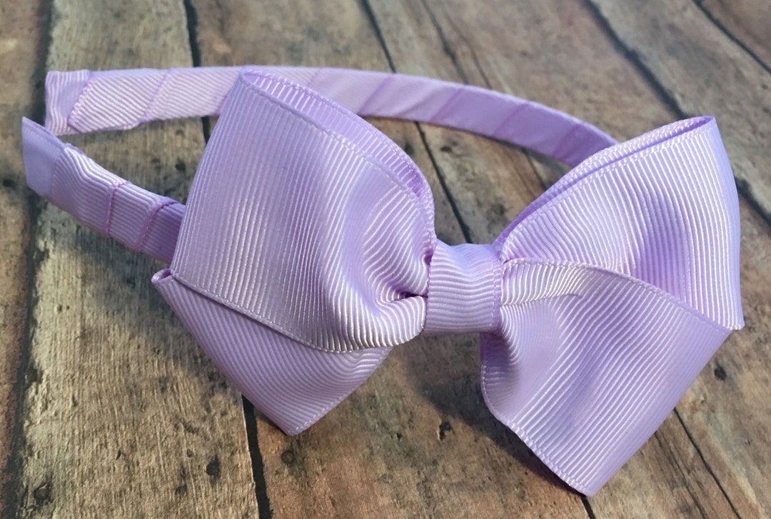 Lavender Bow on Hard Headband, Lavender Headband, Lavender Hair Bow ...