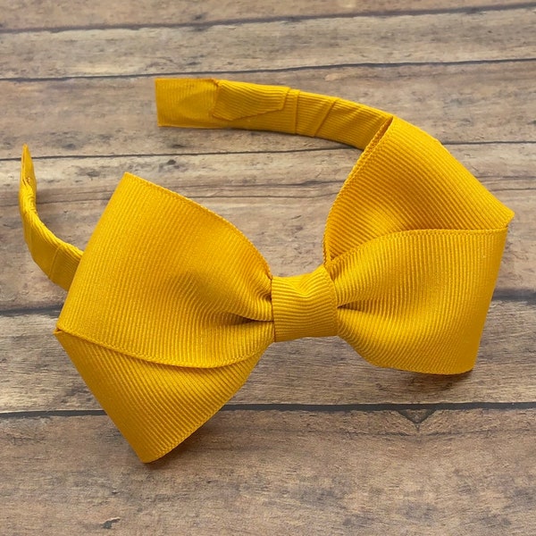Yellow Hair Bow - Etsy