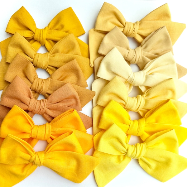 Yellow Hair Bow - Etsy