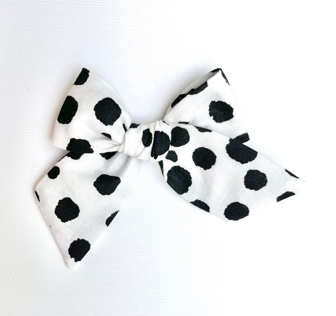 Dalmatian Spots Bow | 20 Styles | Cow Print Bow, Halloween Animal Bow ...