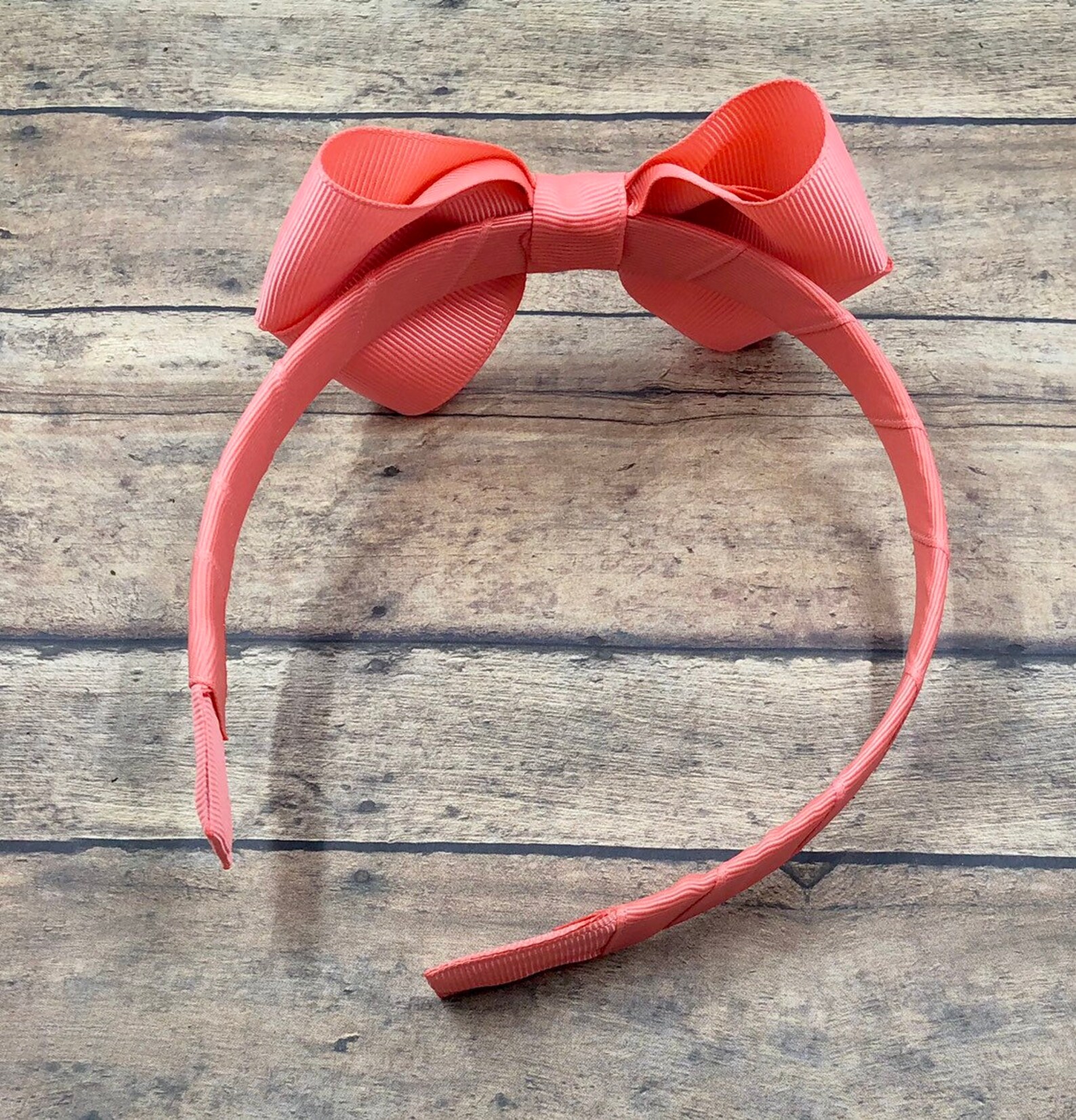 Rose Pink Bow on Hard Headband Rose Pink Headband Pink - Etsy