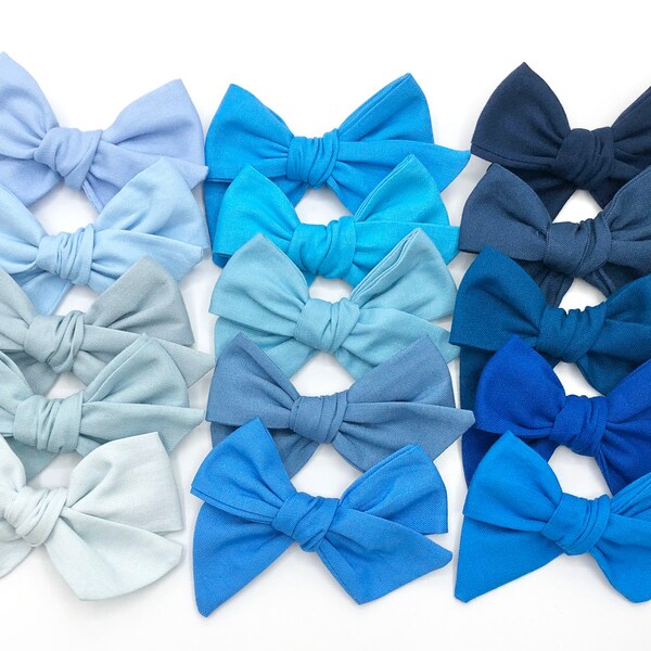 Light Blue Hair Bow - Etsy