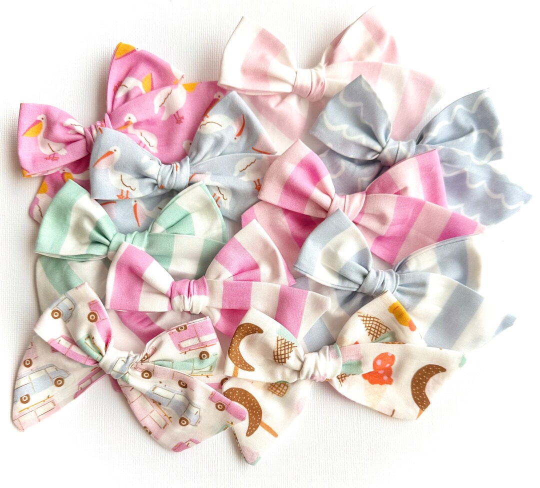 Beach Day Bow | 20 Styles, You Choose One | Schoolgirl Sailor Bow ...