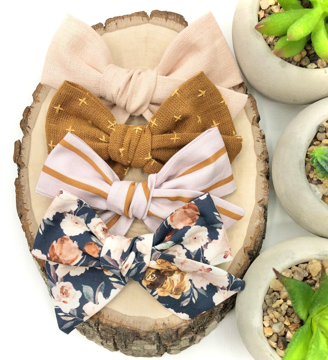 20 Styles | Fall Floral Bow Set | Watercolor Floral Bow, Schoolgirl Bow ...