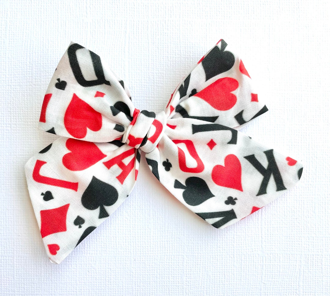 Playing Cards Bow | 20 Styles | Poker Vegas Bow, Schoolgirl Sailor Bow ...