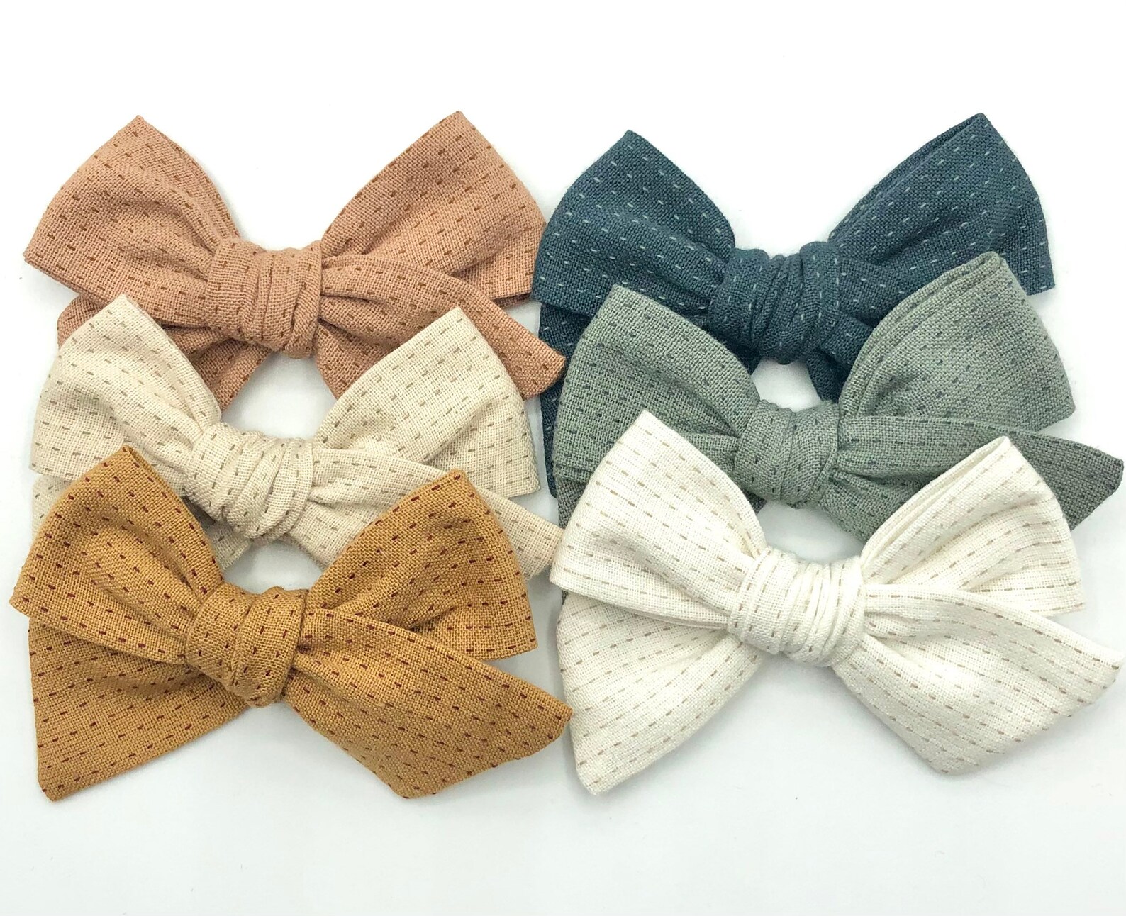 Dotted Stitch Bow 20 Styles You Choose 1 Woven Bow | Etsy