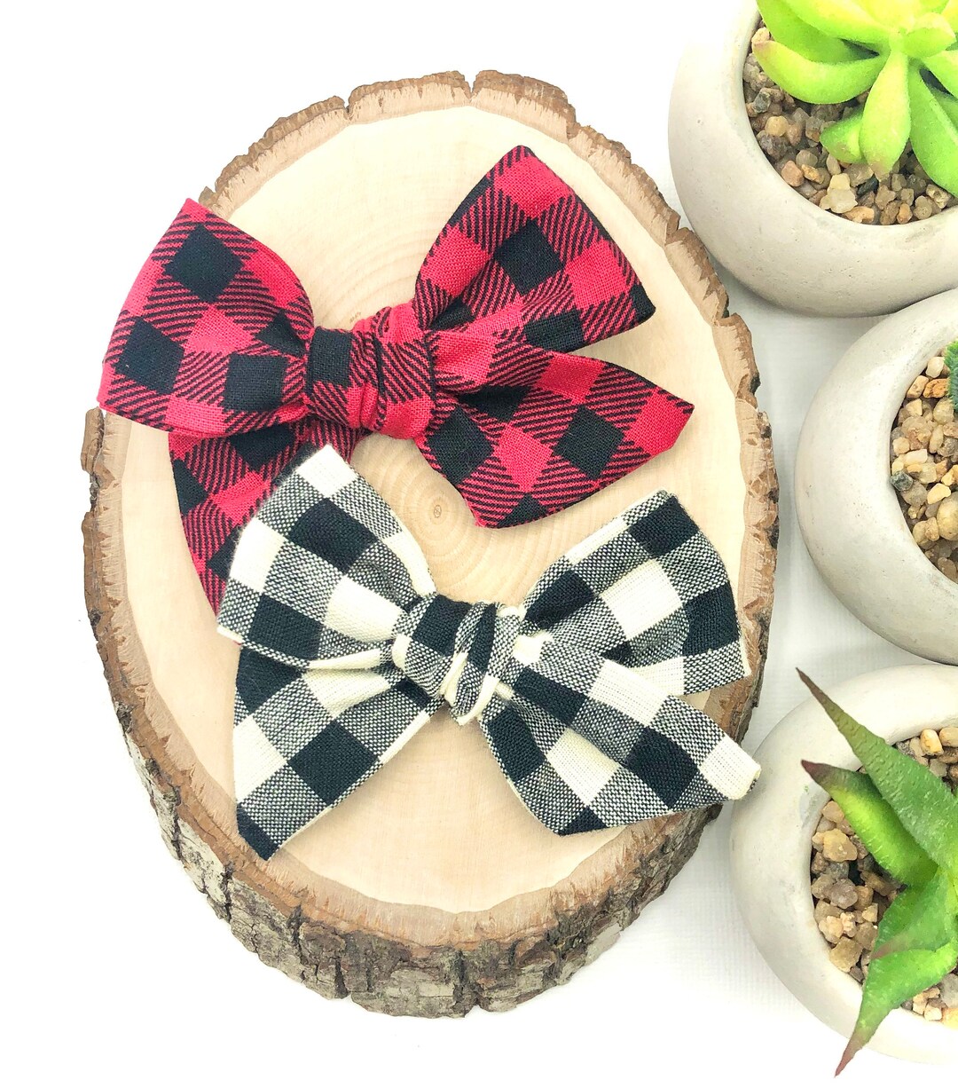 20 Styles Buffalo Check Bow 1/2, You Choose 1 Red Buffalo Check Bow ...