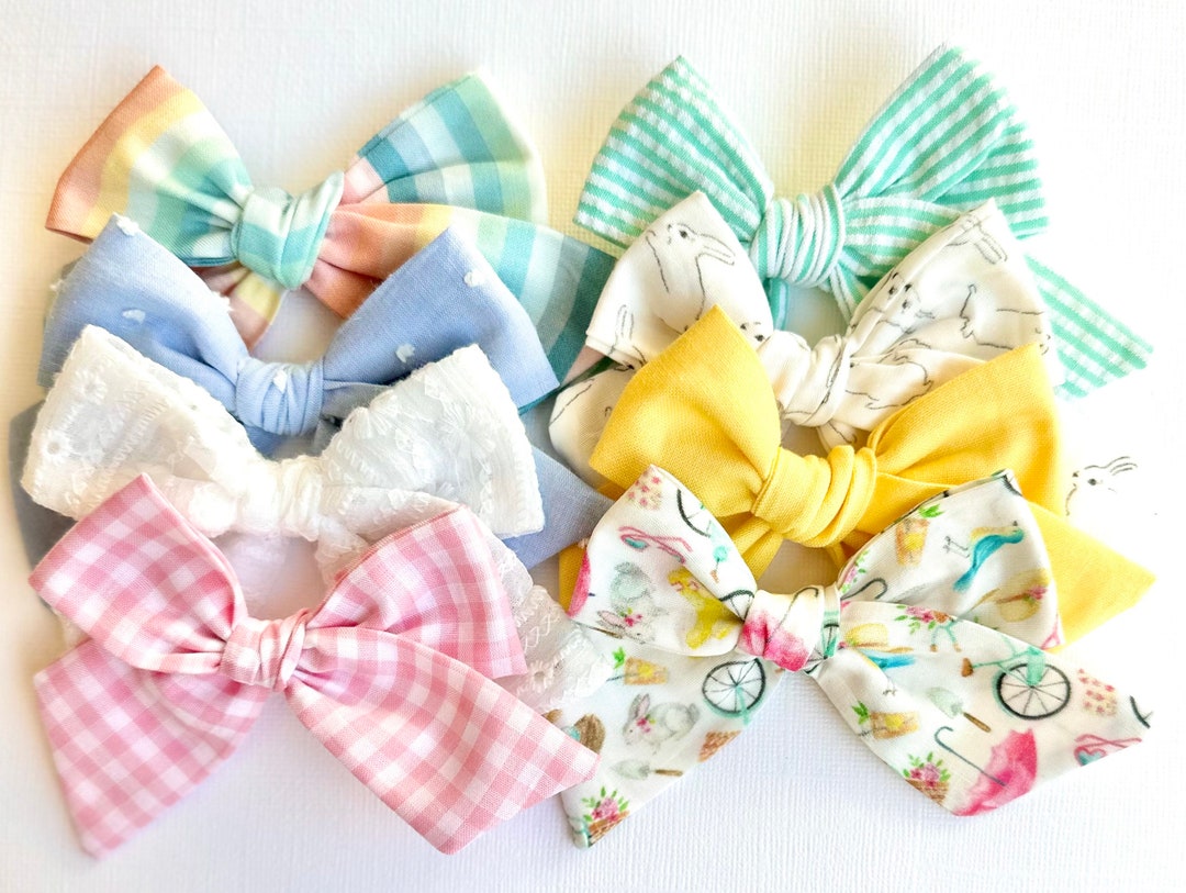 Ultimate Spring Bow Set | 20 Styles | Swiss Dot Bunny Easter Pastel ...