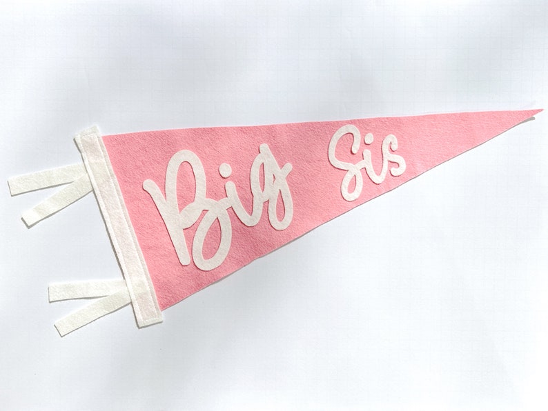 Big Sis Pennant Flag, Baby Announcement, Felt Pennant Flag, Sis Pennant ...