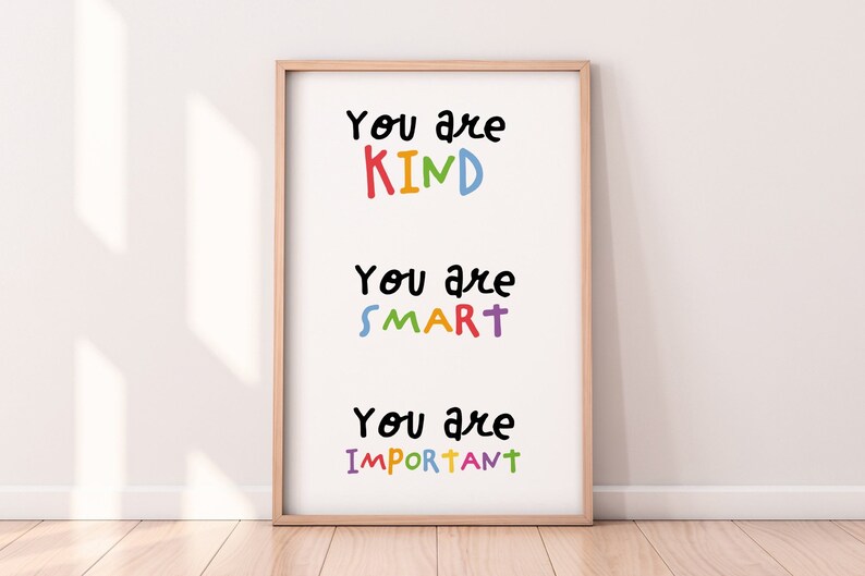 Affirmations for Kids, Classroom Posters, Digital Download, Playroom ...