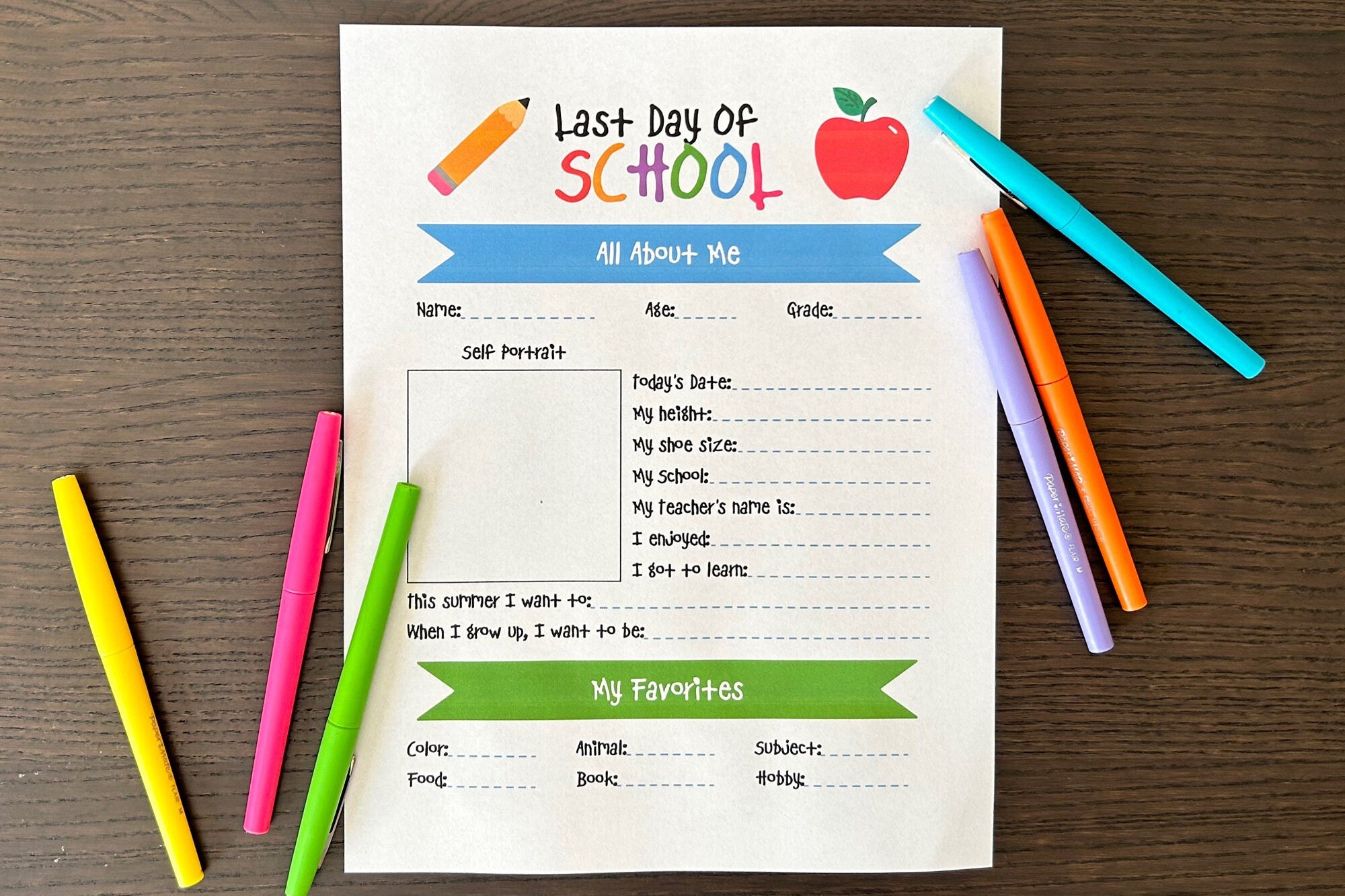 Back to School Printable, Back to School Questionnaire, School ...