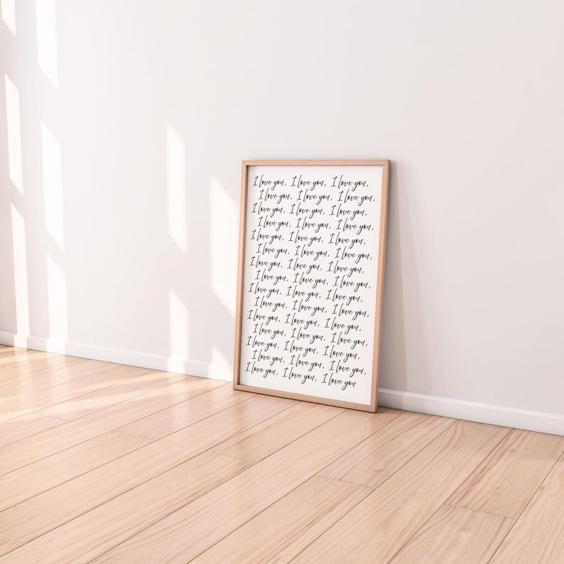 I Love You Calligraphy Print, Nursery Decor (digital Download) - Etsy