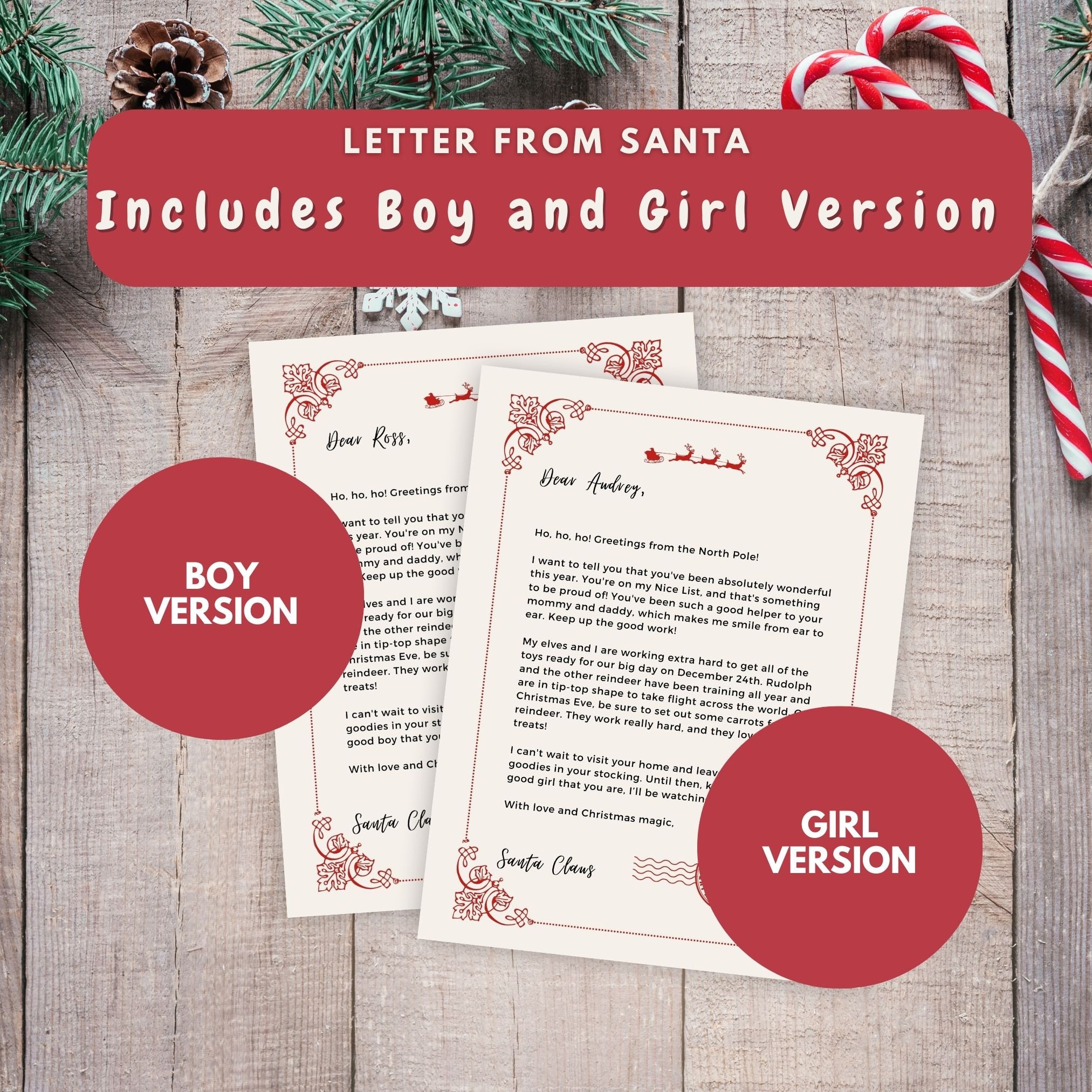 Editable Letters From Santa, Editable Letter Printable, Fillable Letter ...