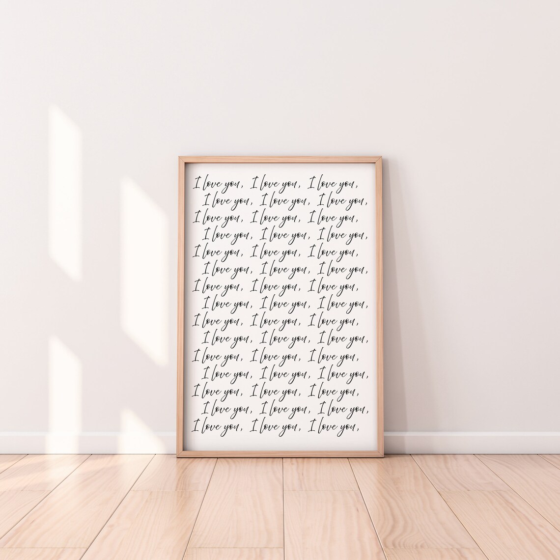 I Love You Print, Printable Wall Art, Bedroom Decor, Nursery Decor ...