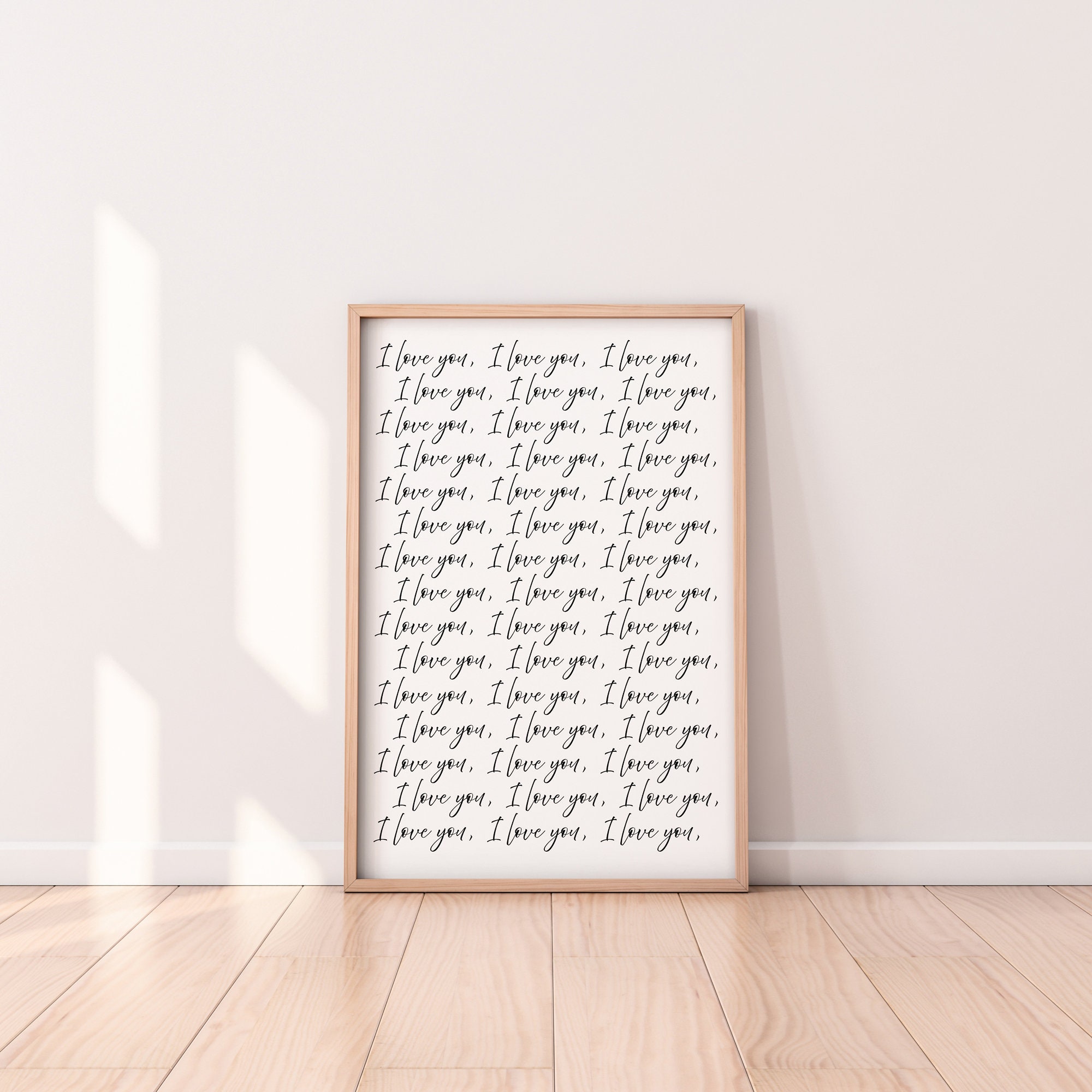 I Love You Print, Printable Wall Art, Bedroom Decor, Nursery Decor ...