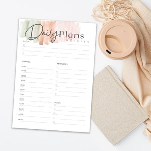 Daily Planner Printable Planner Printable Daily Planner Minimalist ...