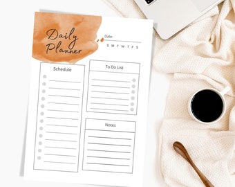 Gray Minimalist Printable Daily Planner - Etsy