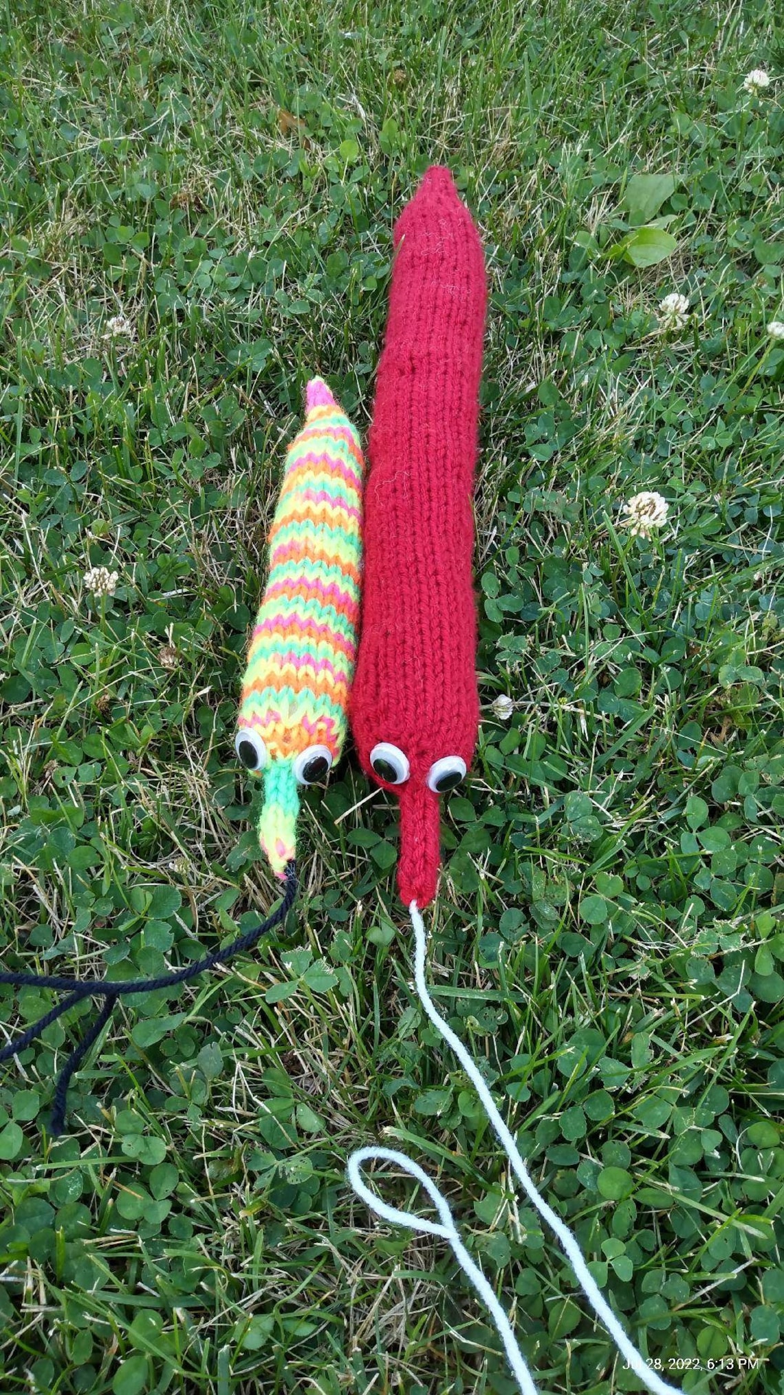 Knit Worm on a String Plushie. - Etsy