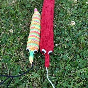 Knit Worm on a String Plushie. - Etsy
