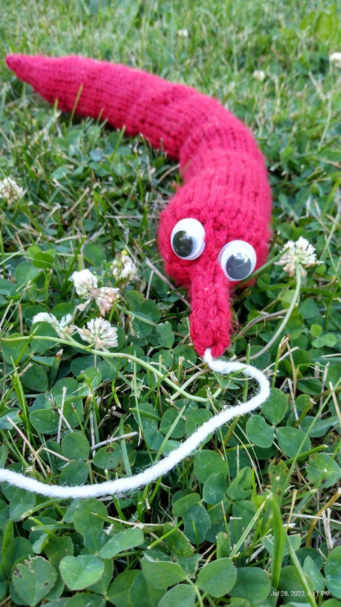 Knit Worm on a String Plushie. - Etsy