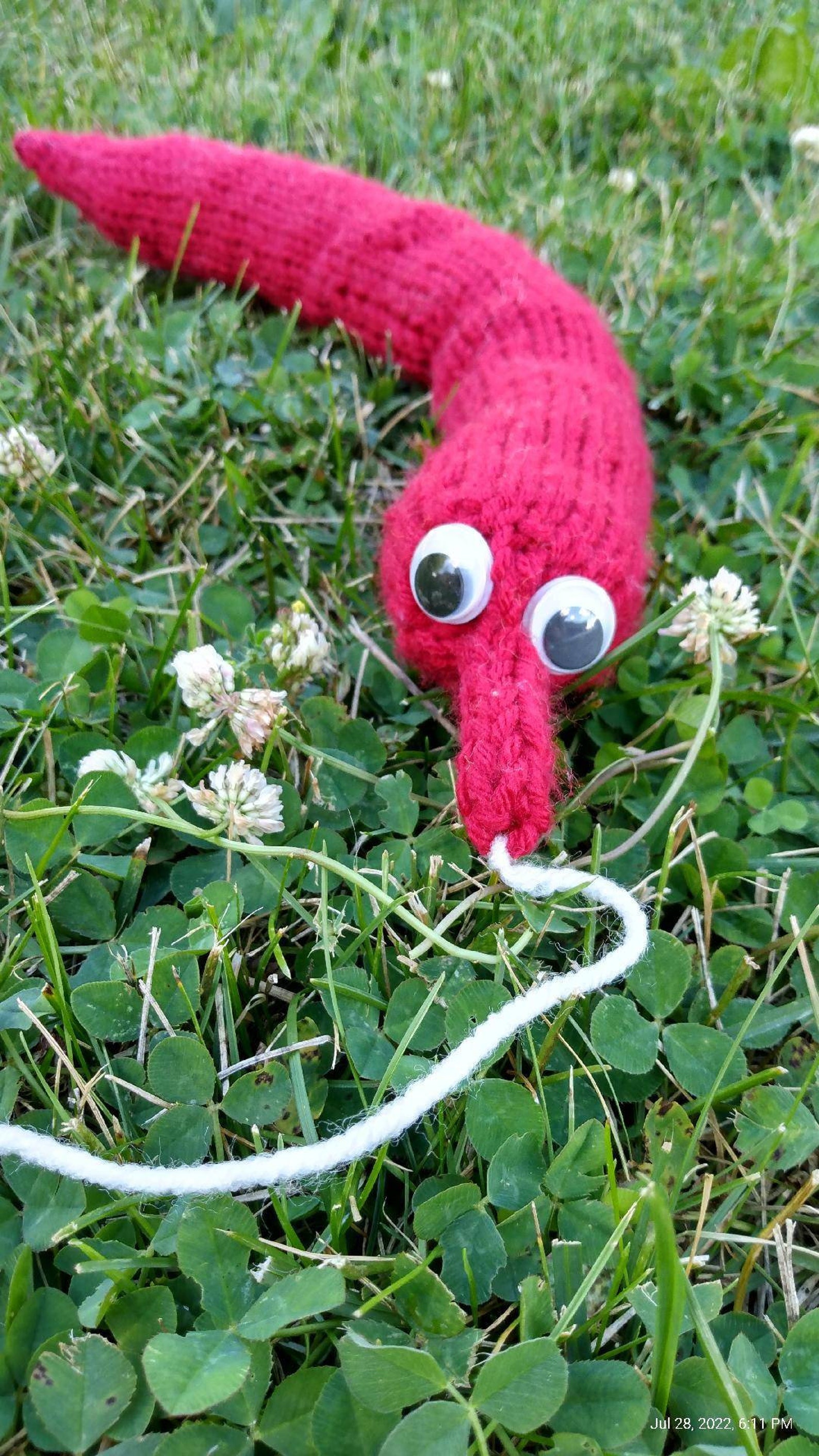 Knit Worm on a String Plushie. - Etsy