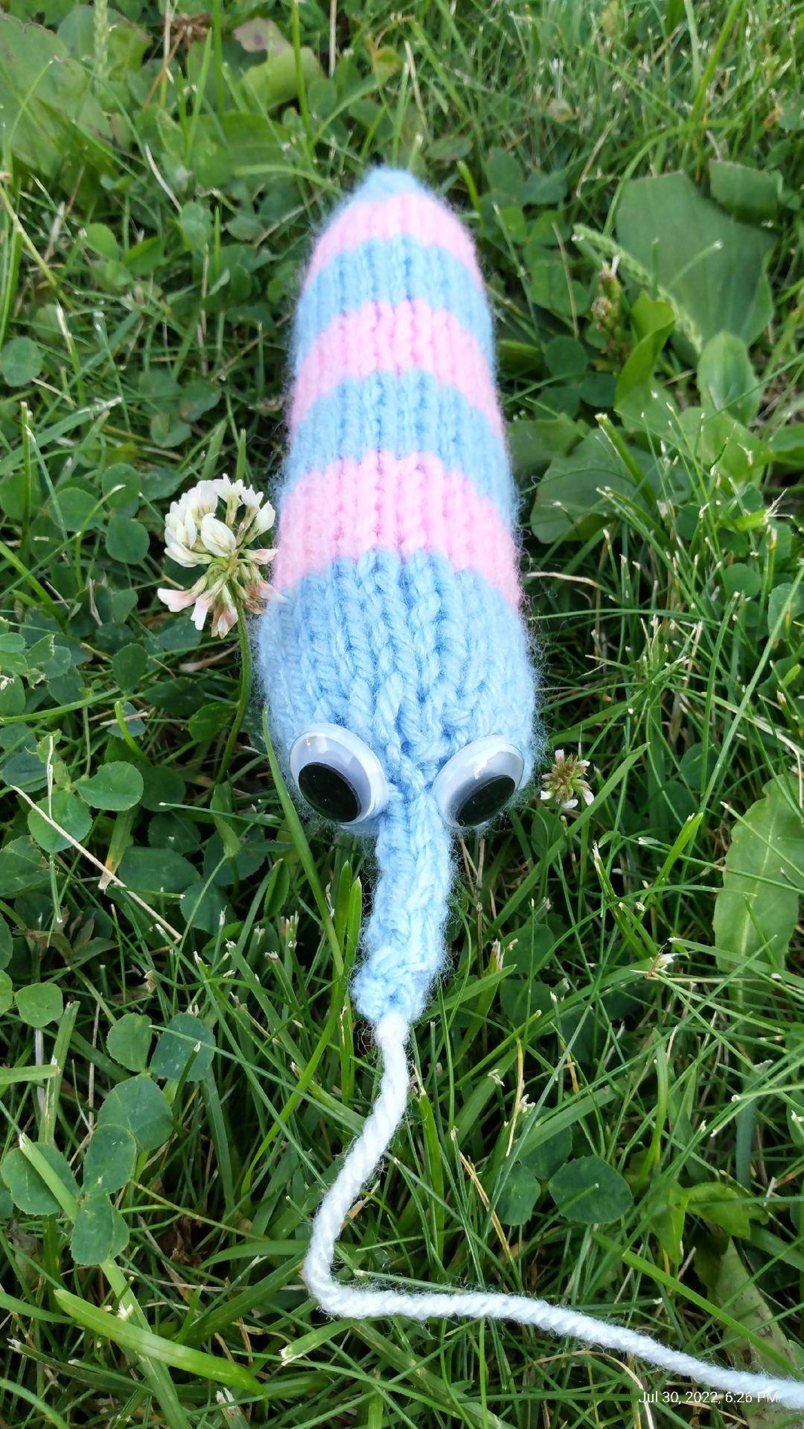 Knit Worm on a String Plushie. - Etsy