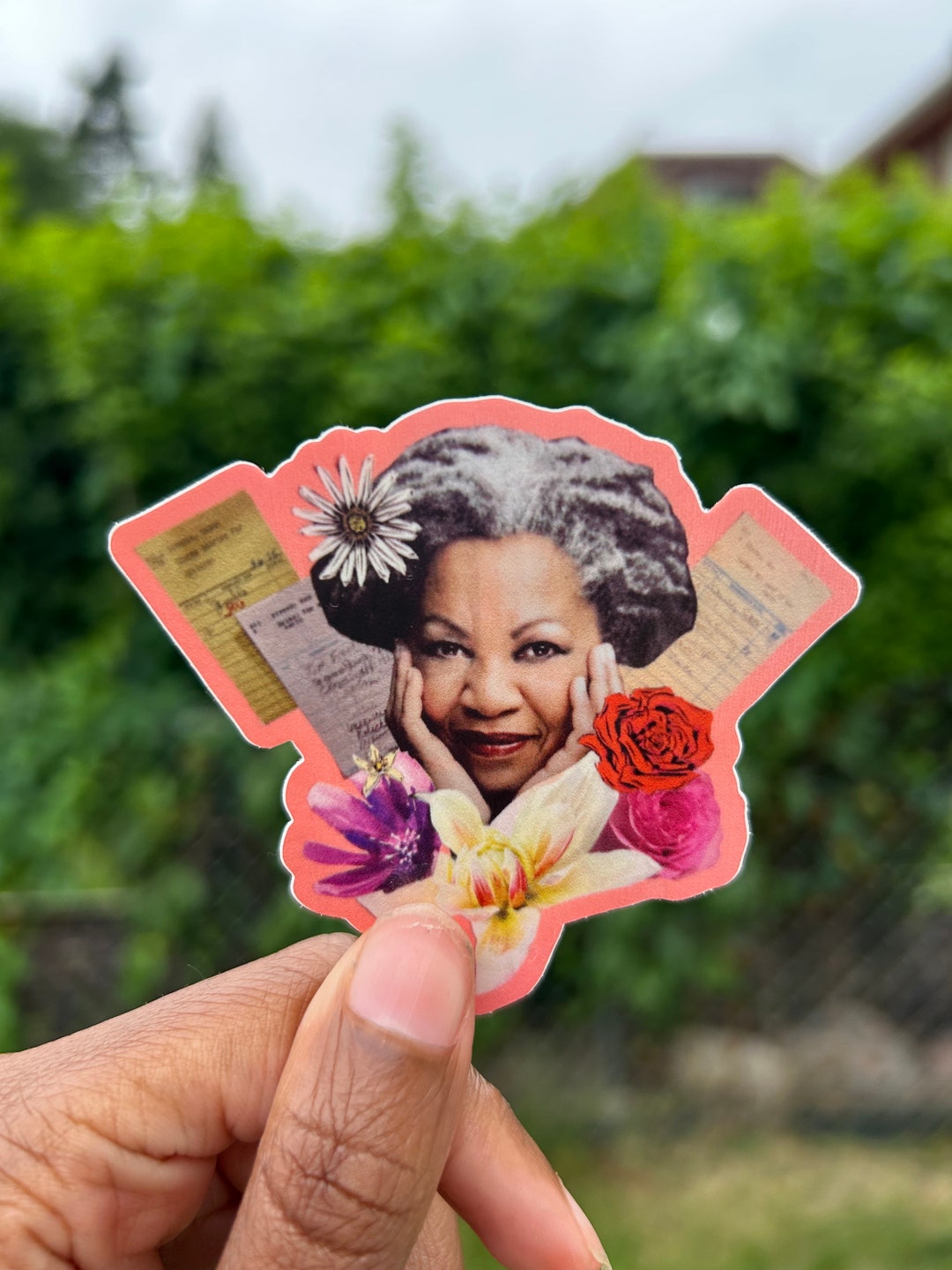 2 Toni Morrison Floral Stickers Set of 2 - Etsy