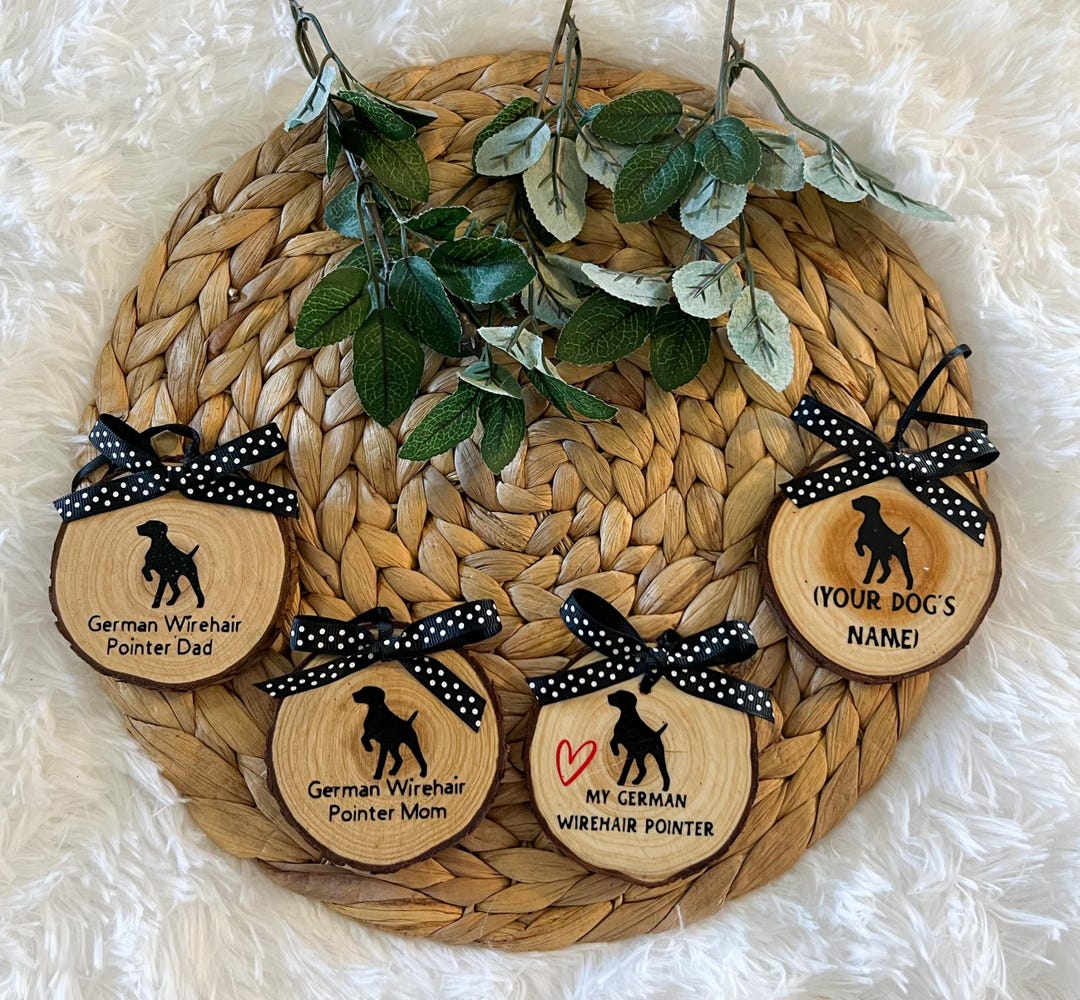 Personalized German Wirehair Pointer Ornament, Wood Pet Gift - Etsy